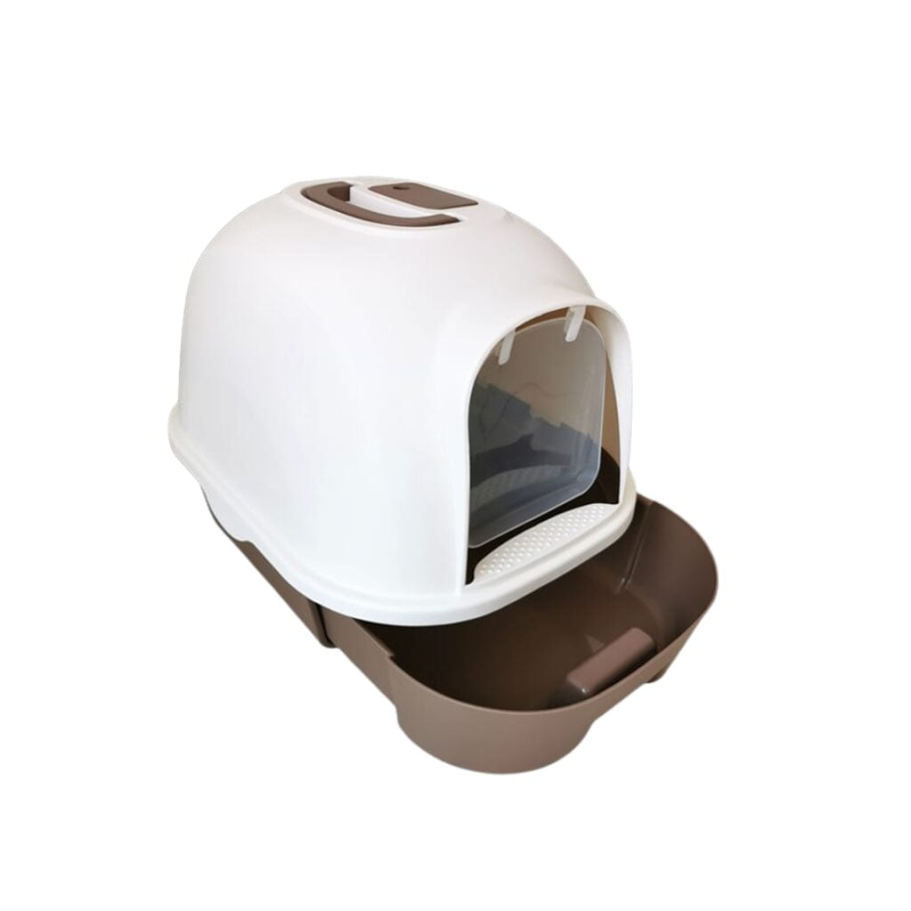 Cozy Paws Semi-Automatic Hooded Cat Litter Box With Handle Detachable ...
