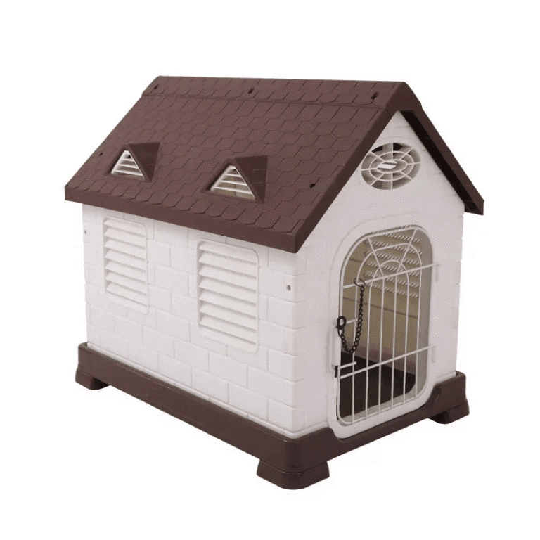 Cozy Paws Plastic dog house with Door-65*47*66cm-coffee - Petsclub